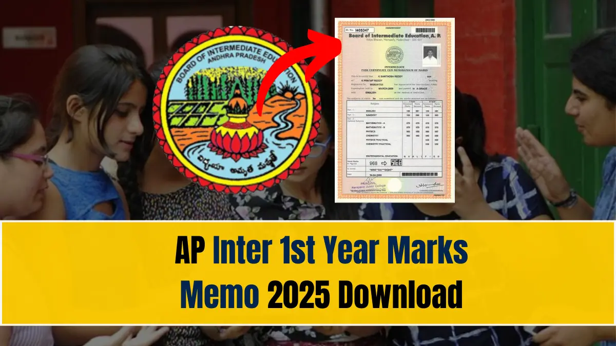 AP Inter 1st Year Marks Memo 2025 Download – Quick Steps & Direct Link Here